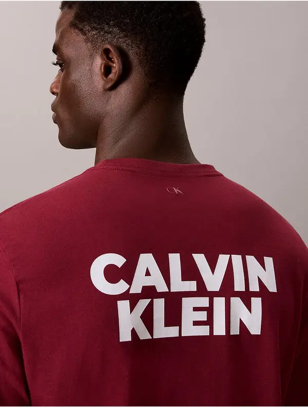 Calvin Klein All Caps Tee - Rhododendron