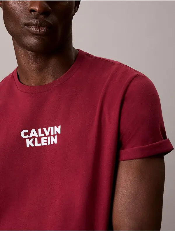 Calvin Klein All Caps Tee - Rhododendron