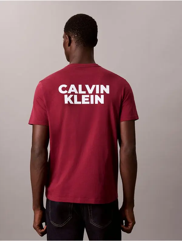 Calvin Klein All Caps Tee - Rhododendron