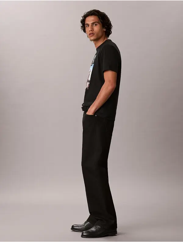Calvin Klein Brooklyn Bridge Logo Graphic Tee - Black