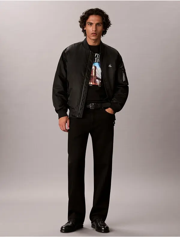 Calvin Klein Brooklyn Bridge Logo Graphic Tee - Black