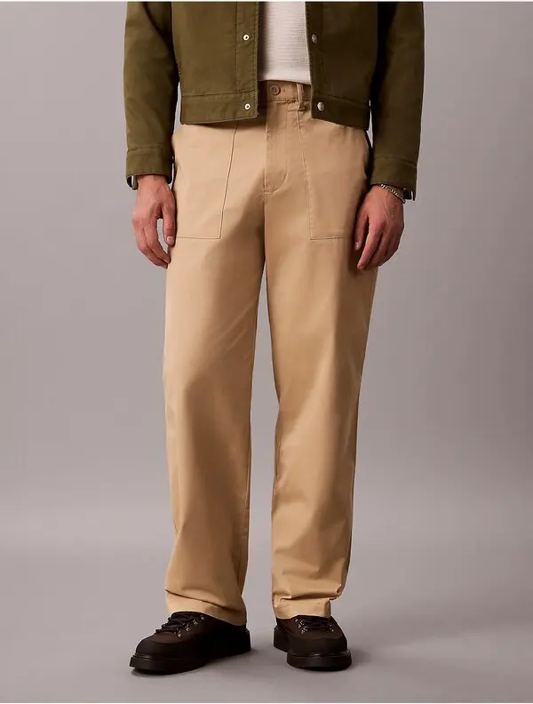 Calvin Klein Baggy Utility Chinos - Travertine