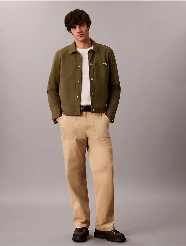 Calvin Klein Baggy Utility Chinos - Travertine