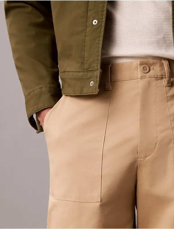Calvin Klein Baggy Utility Chinos - Travertine