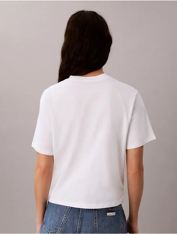 Calvin Klein Hearts Print Boxy T-shirt - Bright White