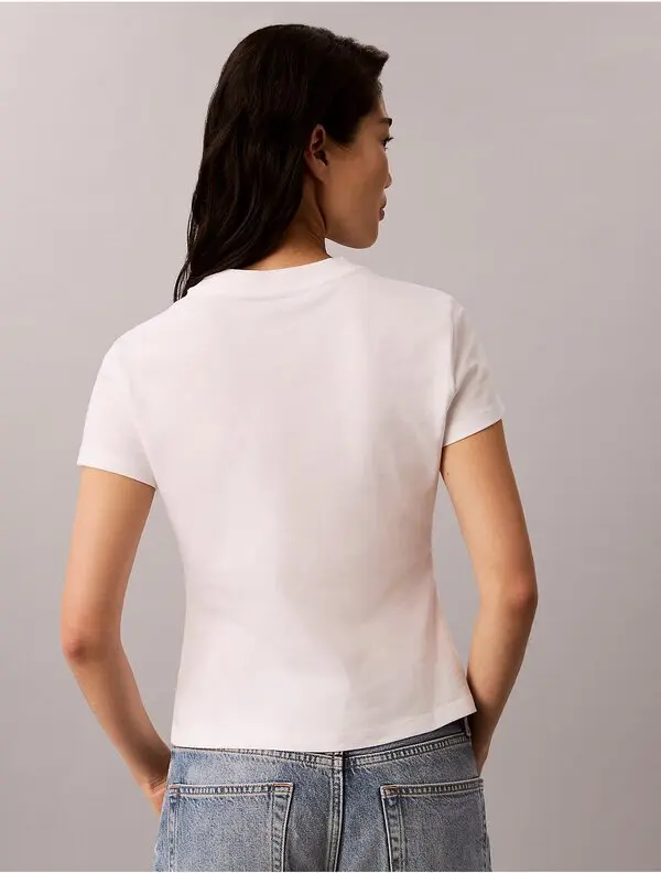 Calvin Klein Slim Gradient Monologo Tee - Bright White