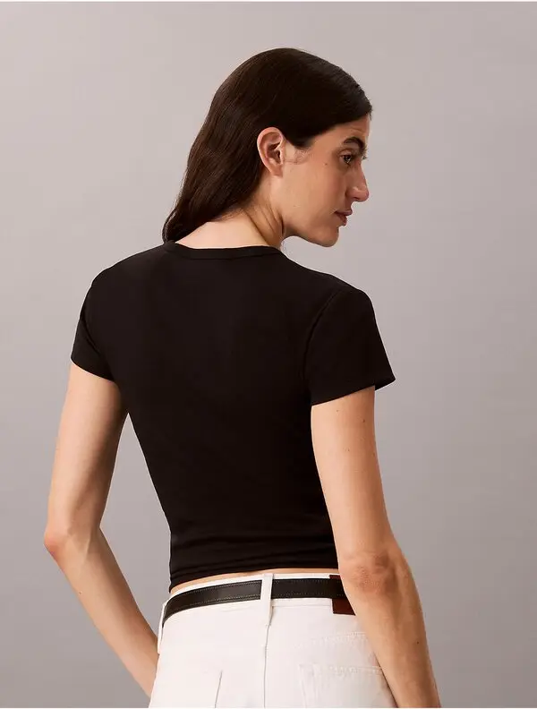 Calvin Klein Ribbed Crewneck T-shirt - Black
