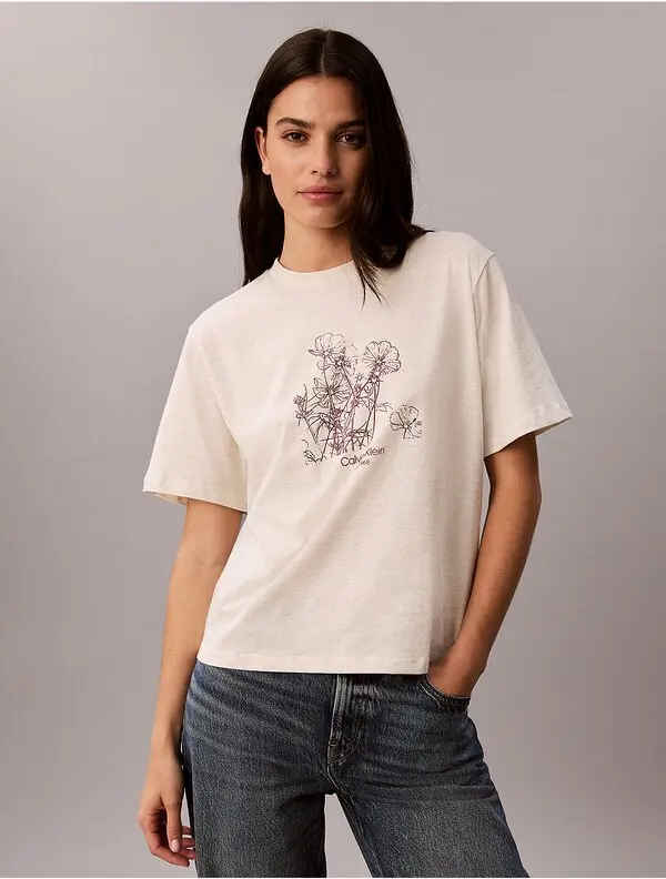 Calvin Klein Floral Print Boxy T-shirt