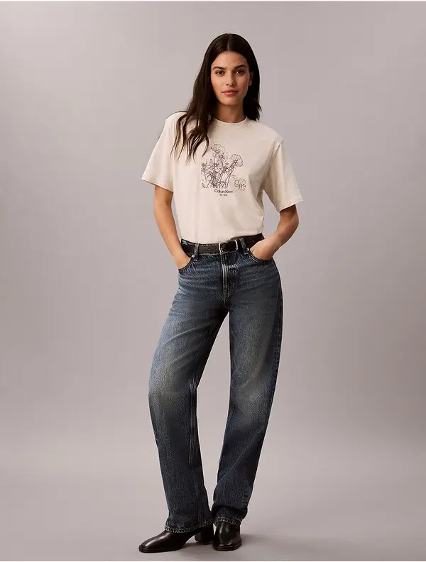 Calvin Klein Floral Print Boxy T-shirt