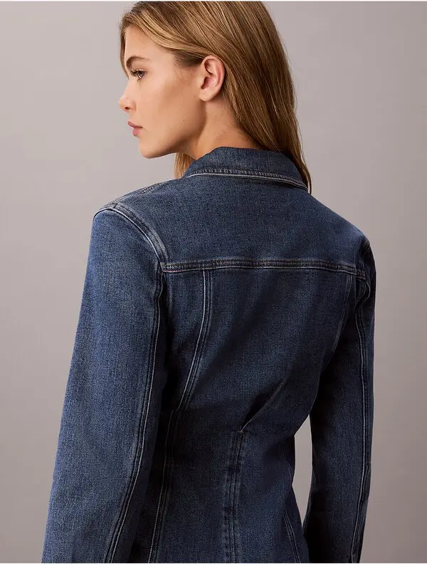 Calvin Klein Denim Long Sleeve Mini Dress