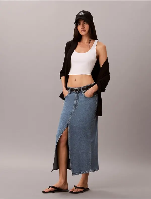 Calvin Klein Denim Maxi Skirt