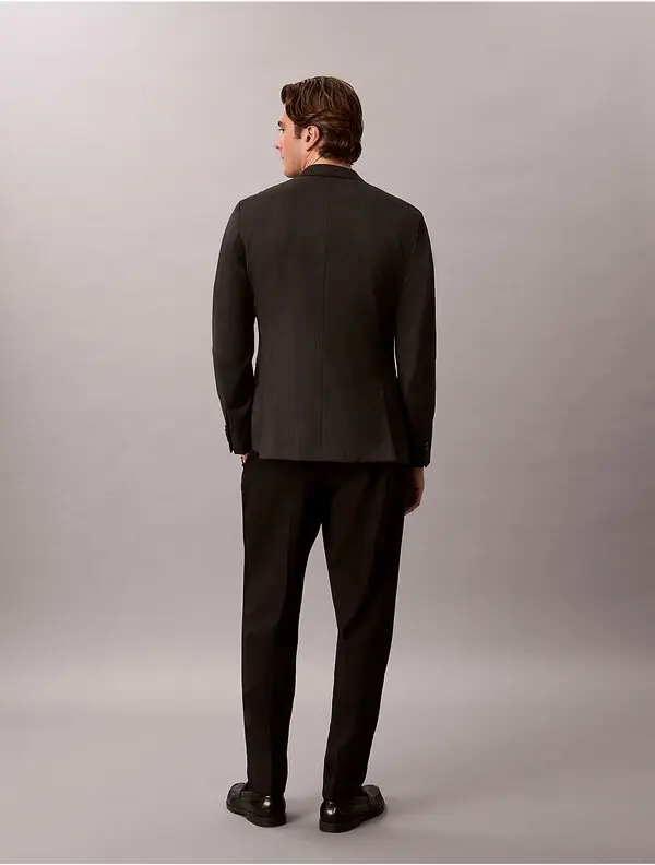 Calvin Klein Tapered Pleated Wool Blend Pants