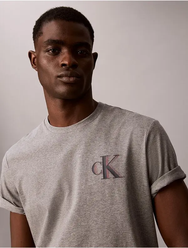 Calvin Klein Graphic Monogram Tee - Grey Heather