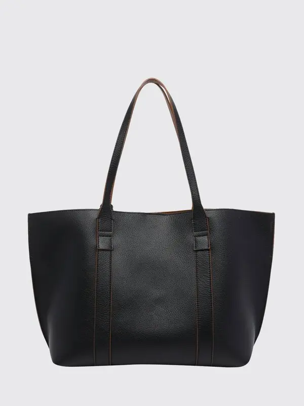 Hogan Script Calf Leather Tote Bag With Internal Pouch