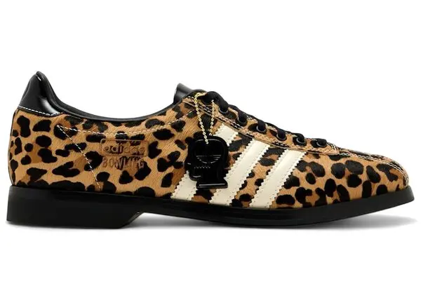 Adidas Samba Bowling Shoe Brain Dead Cheetah Print - Tan/black/cream
