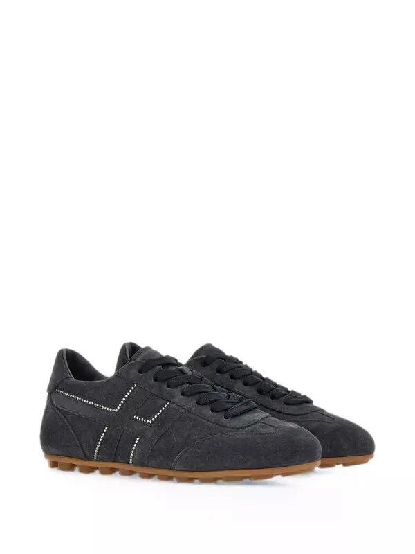 Hogan Olympia Crystal-embellished Suede Sneakers