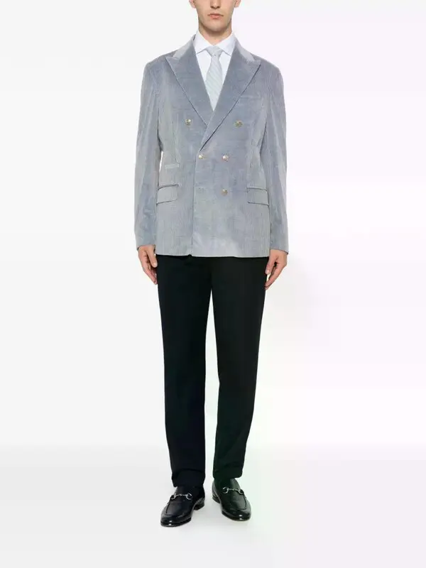 Eleventy Double-breasted Corduroy Blazer
