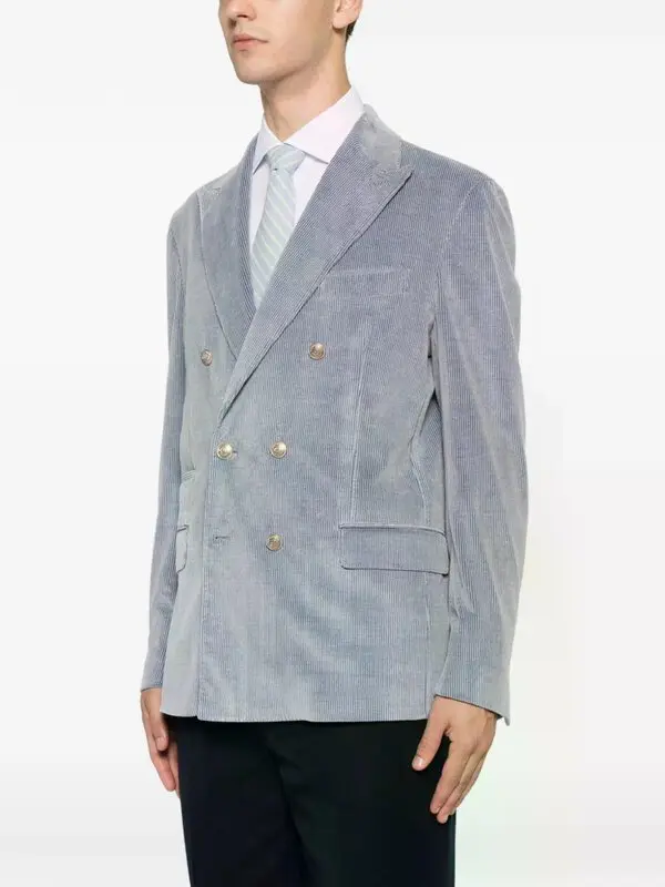 Eleventy Double-breasted Corduroy Blazer