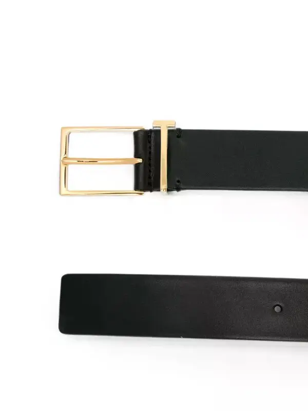 TOM FORD T-logo Leather Belt