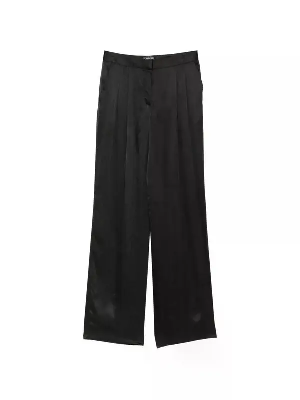 TOM FORD Silk Pleated Wide-leg Trousers