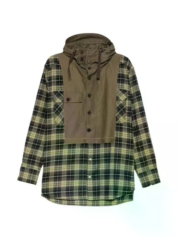 Kolor Check-pattern Patchwork Shirt