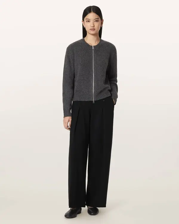 ALLSAINTS Emilia Pleated High Rise Pants
