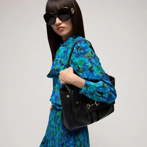 Gucci Paparazzo Medium Top Handle Bag - Black