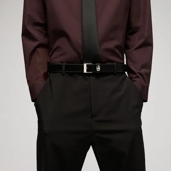 Gucci Belt With Square Buckle And Double G Detail
