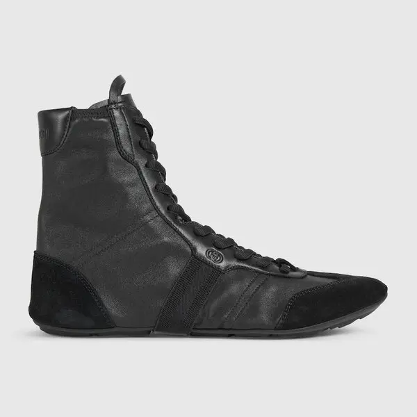 Gucci Flex High-top Sneaker Suede - Black