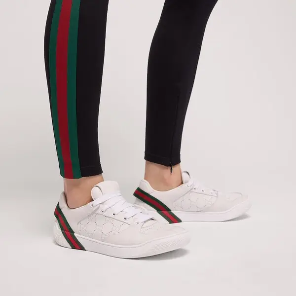 Gucci Screener Perforated Leather Sneakers