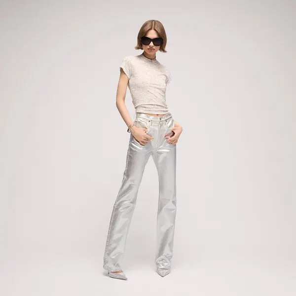 Gucci Straight Leg Denim Pants With Soft Coating