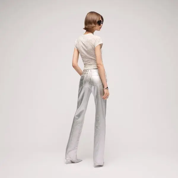 Gucci Straight Leg Denim Pants With Soft Coating