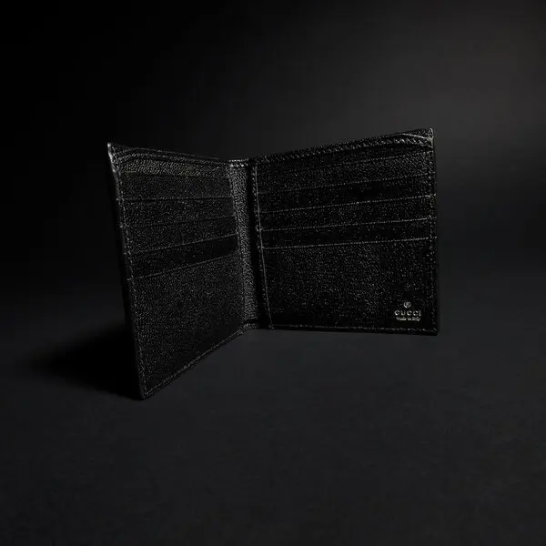 Gucci Bi-fold Wallet With Web Card Slots Gg Canvas