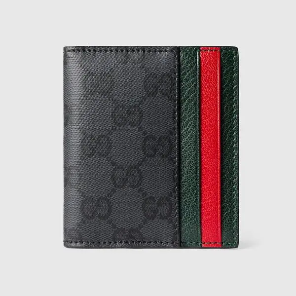 Gucci Bi-fold Wallet With Web Card Slots Gg Canvas