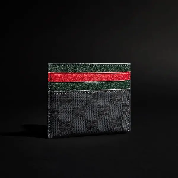Gucci Card Case With Web Card Slots Gg Canvas