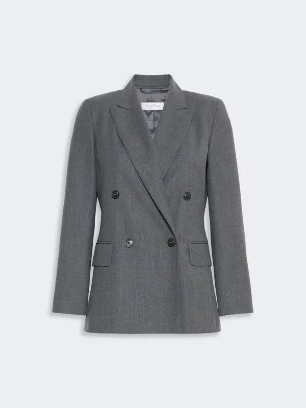 Max Mara Double-breasted Wool Flannel Blazer