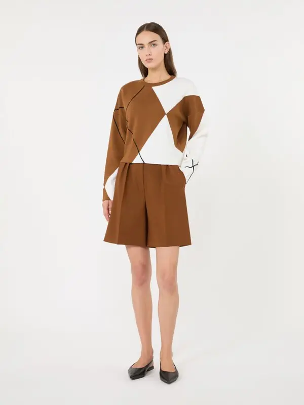 Max Mara Double Woolen Cloth Bermuda Shorts