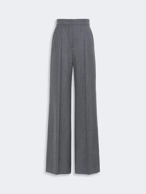 Max Mara High-waisted Stretch Wool Tailored Trousers - Medium Grey