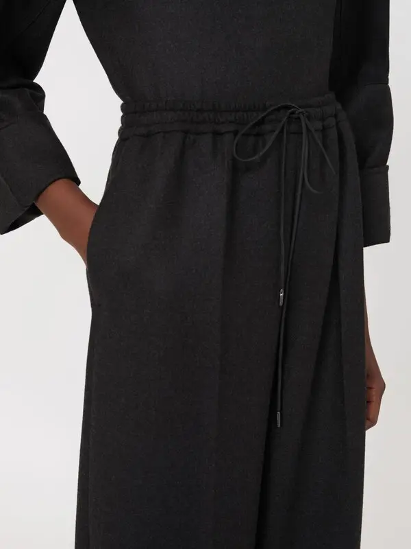 Max Mara Wool Flannel Wide-leg Trousers