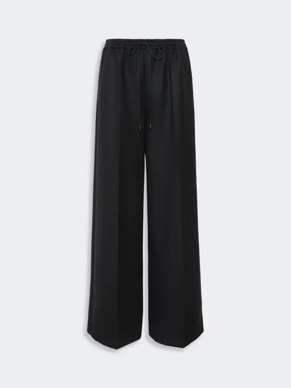 Max Mara Wool Flannel Wide-leg Trousers