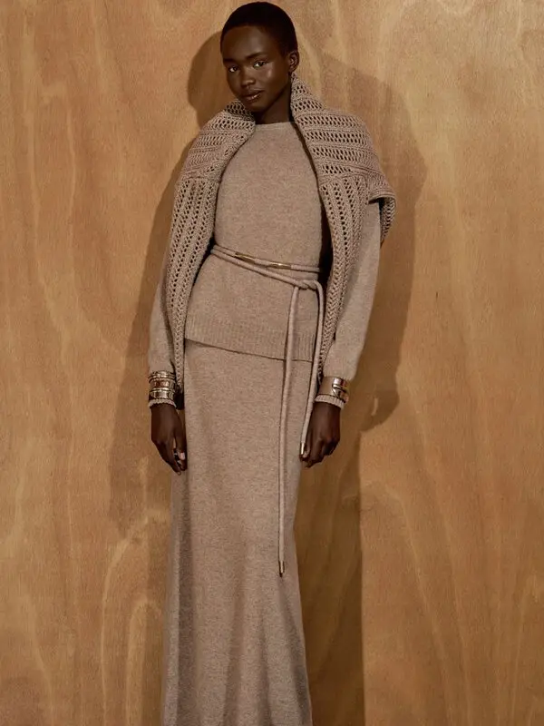Max Mara Long Cashmere Yarn Skirt