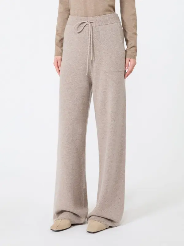 Max Mara Wide Leg Cashmere Yarn Trousers