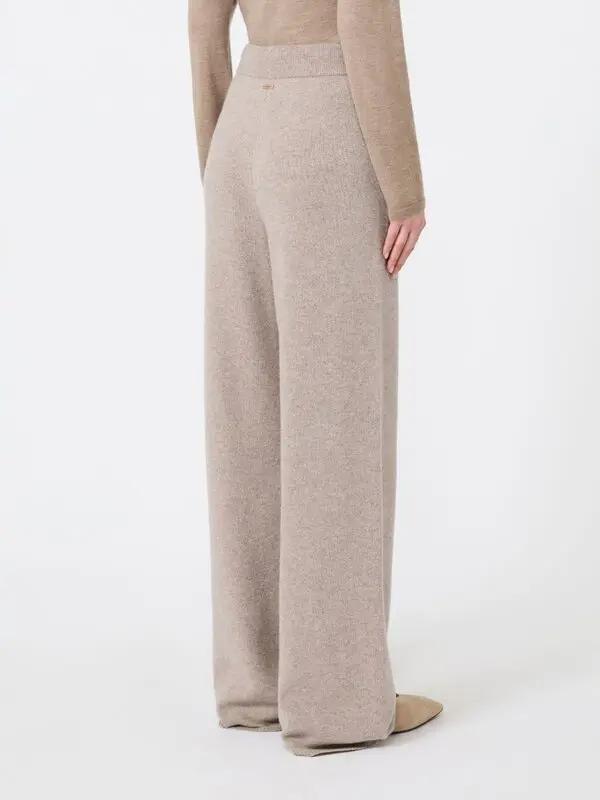 Max Mara Wide Leg Cashmere Yarn Trousers