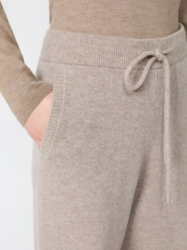 Max Mara Wide Leg Cashmere Yarn Trousers
