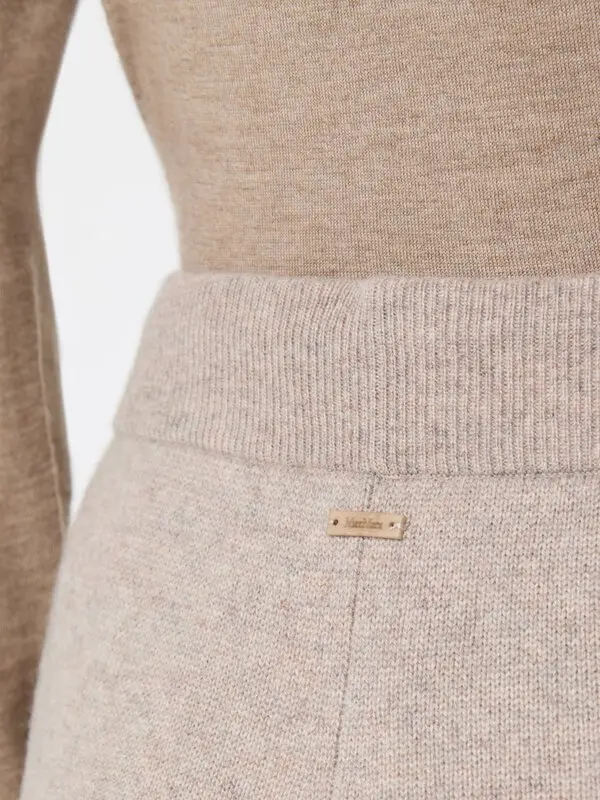 Max Mara Wide Leg Cashmere Yarn Trousers
