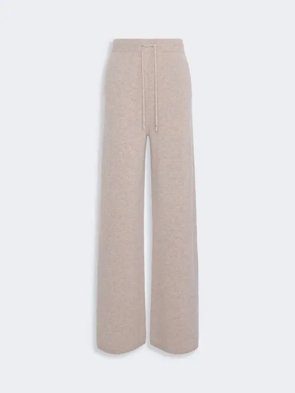 Max Mara Wide Leg Cashmere Yarn Trousers