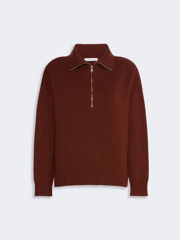 Max Mara Cashmere Yarn High-neck Sweater - Rust
