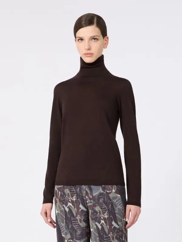 Max Mara Wool Yarn Polo-neck Sweater