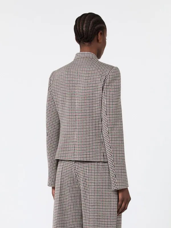 Max Mara Slim Houndstooth Jersey Jacket
