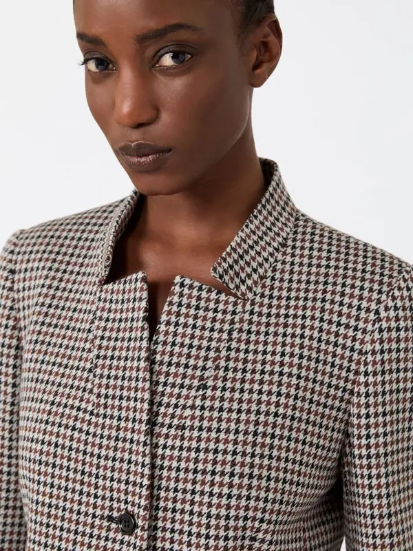 Max Mara Slim Houndstooth Jersey Jacket